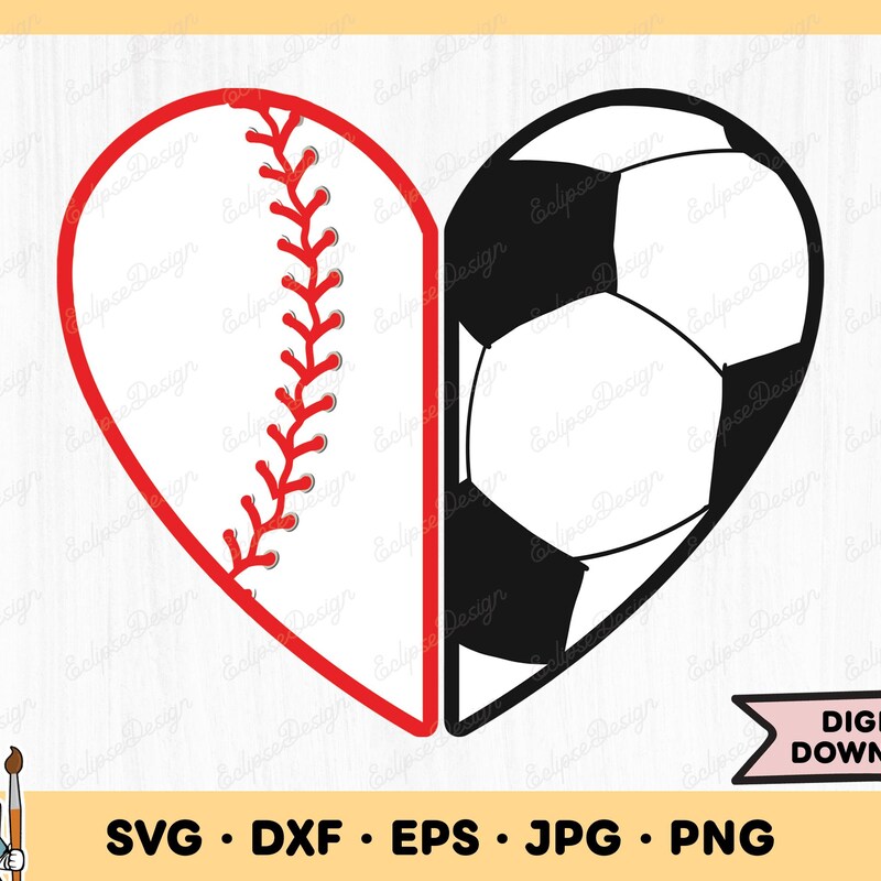 Half Baseball Svg - Etsy