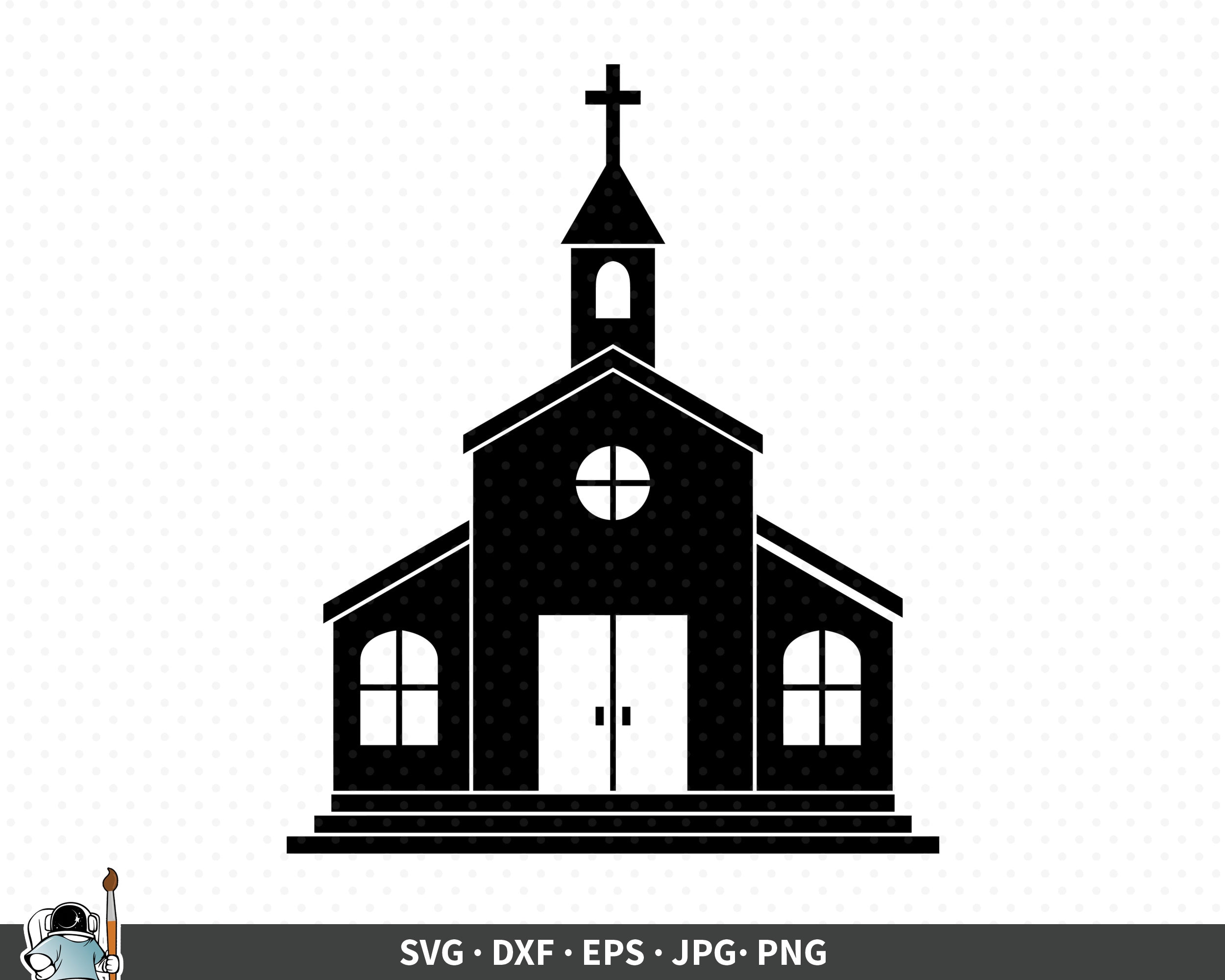 Church SVG Church Vector Church Clipart Church Cricut | Etsy