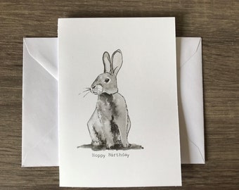 Moon Rabbit Greeting Card - Etsy