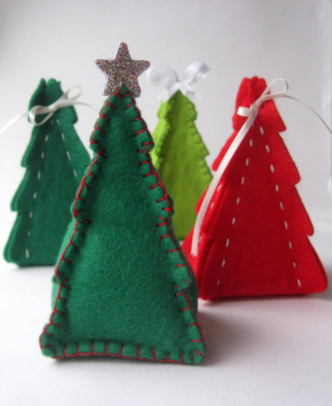 PDF PATTERN: Christmas Tree Gift Box & Ornament Sewing Tutorial - Felt ...