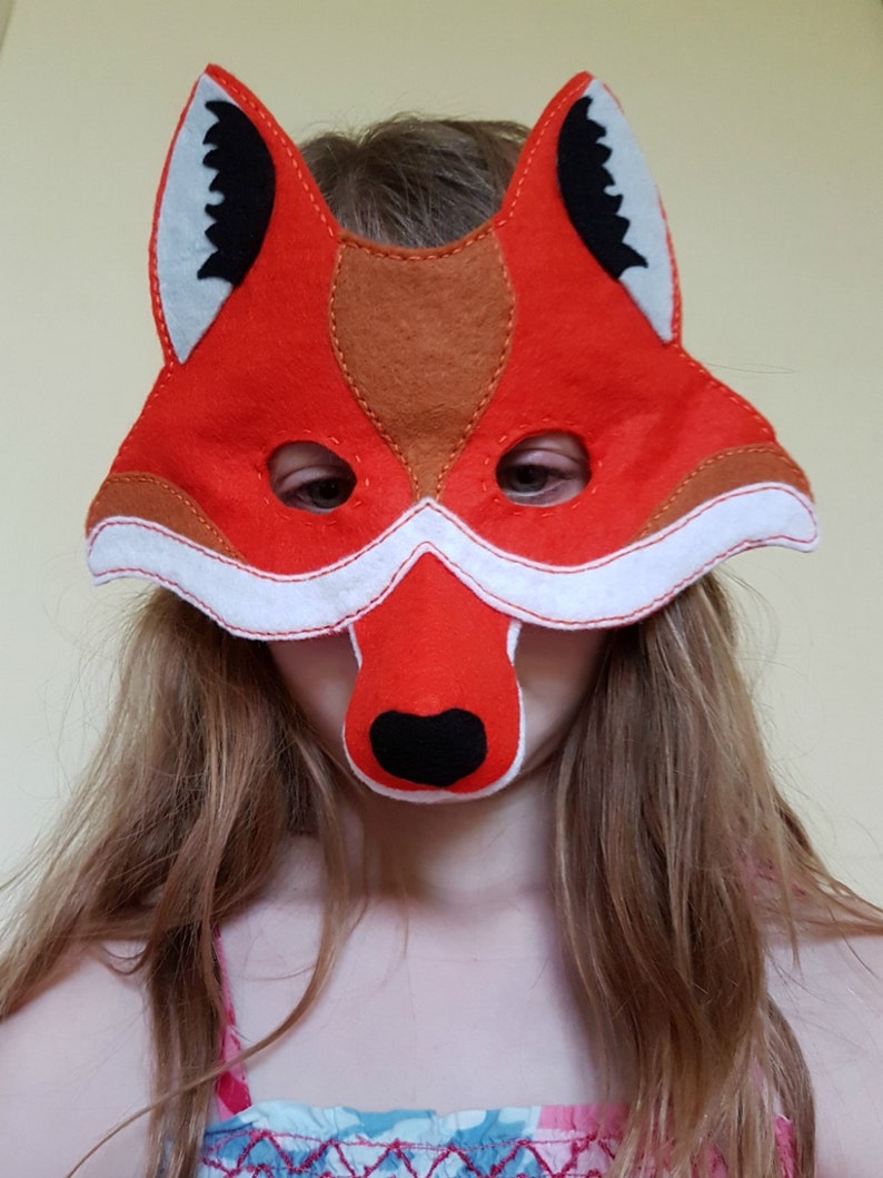 PDF Pattern Felt Fox Mask Halloween Costume Kids Dressing up - Etsy
