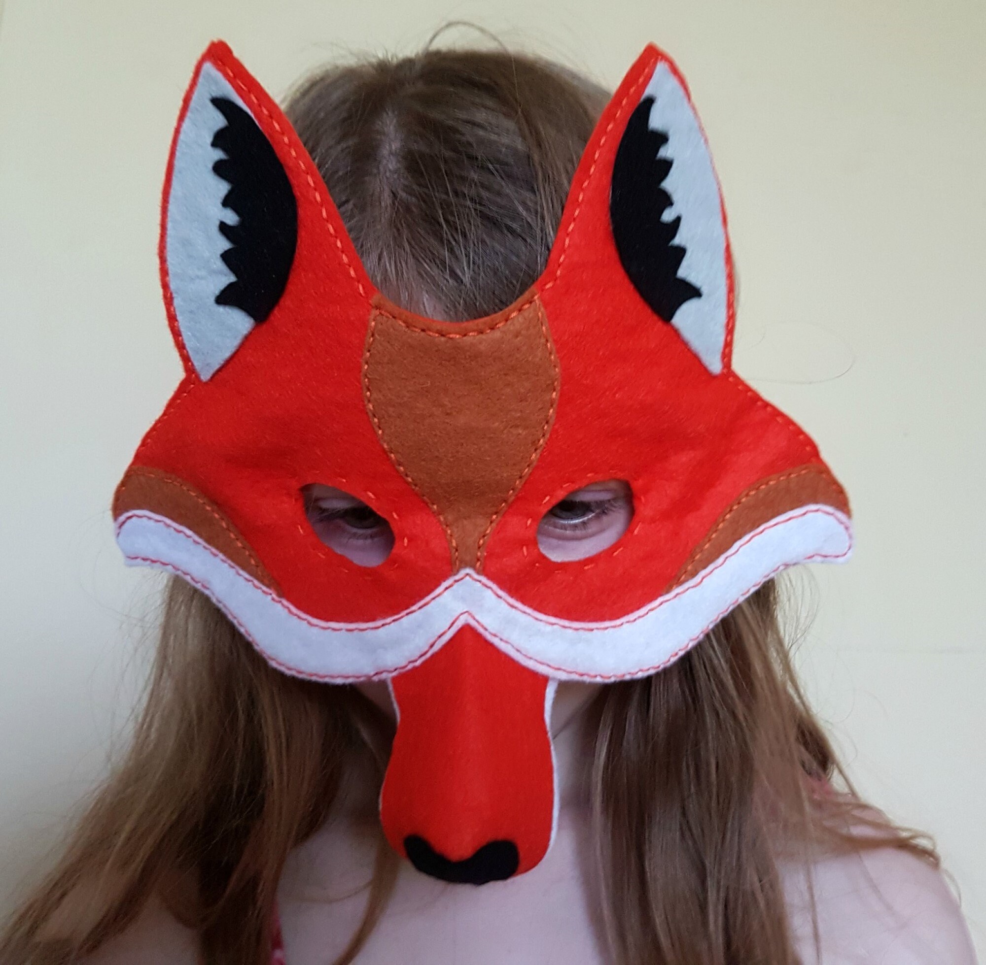 PDF Pattern Felt Fox Mask Halloween Costume Kids Dressing up Fancy ...