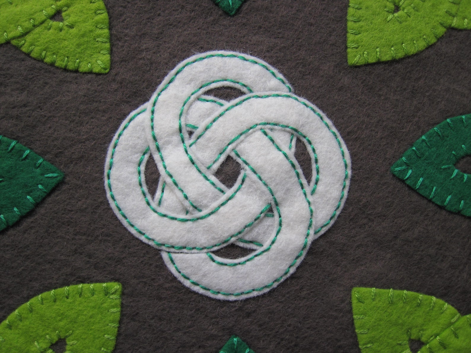 PDF PATTERN: Celtic Knot Work Penny Rug Wool Applique Trinity Knots ...