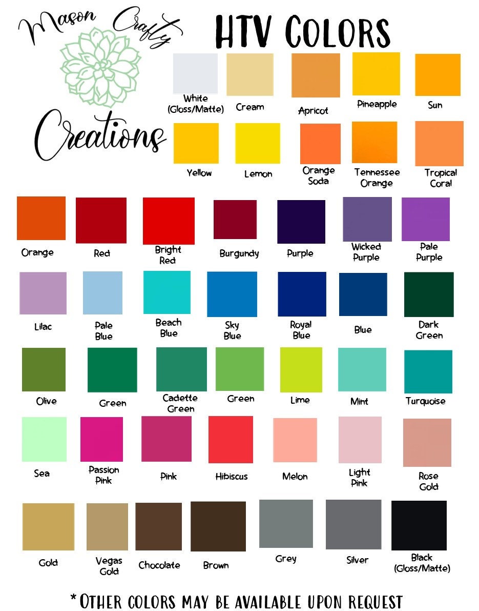 Custom Heat Transfer Vinyl Decal - Etsy