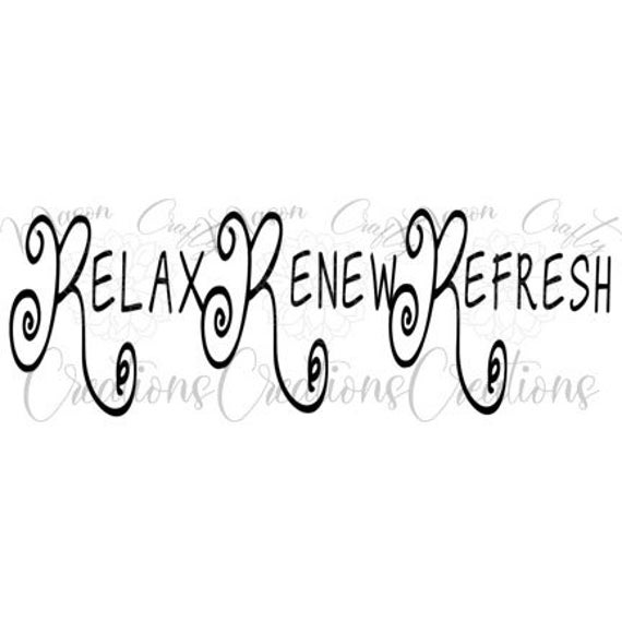 Relax Renew Refresh Decal | Etsy