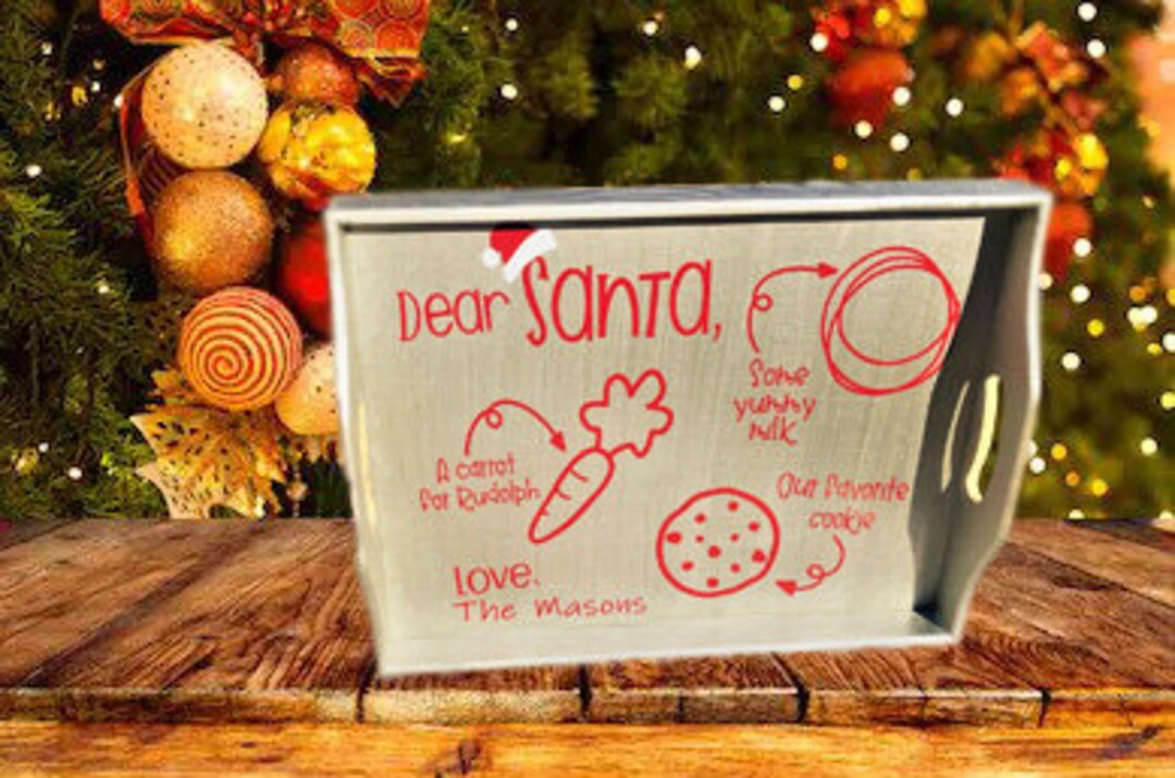 Personalized Wooden Santa Tray - Etsy