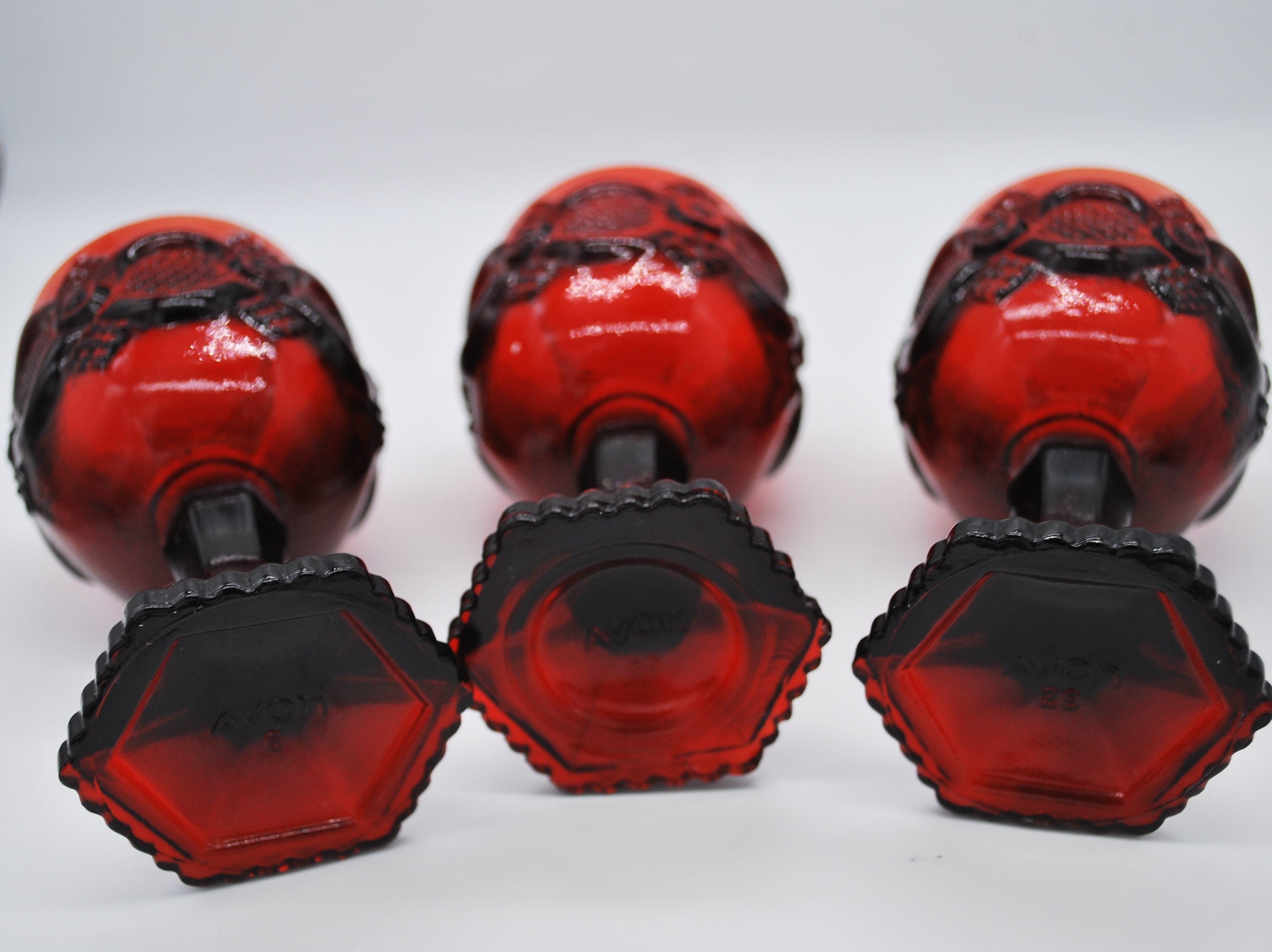 Avon Cape Cod Ruby Red Glass Collection - Etsy