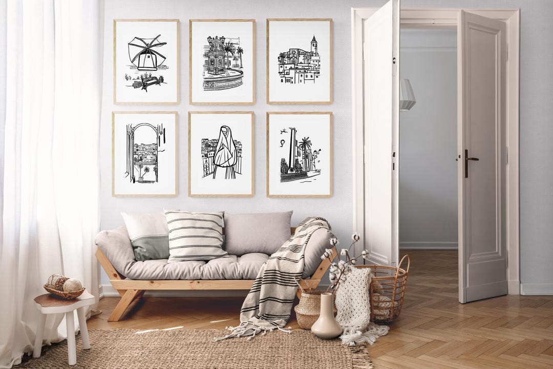 Vejer De La Frontera Wall Art Collection | Set of 6 Posters, Cádiz ...