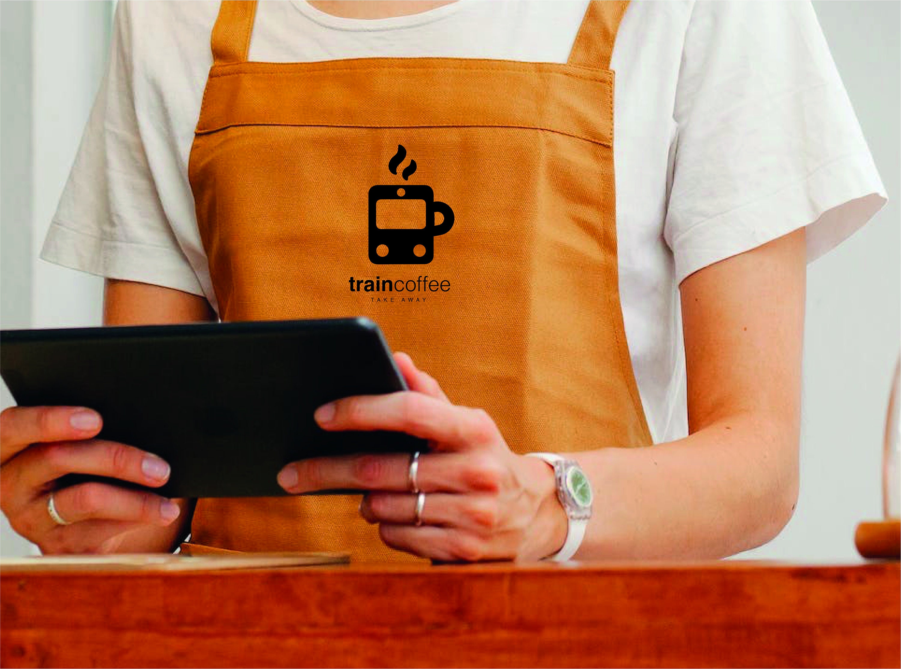Train Coffee Logo | Railway Coffee Shop | Pre-made Logo | Coffee Shop ...