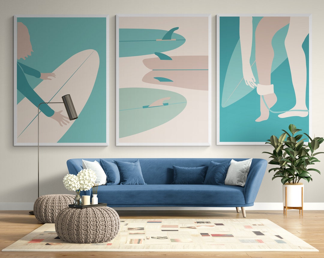 MINIMAL BOHO SURFING Collection Surfing Art Surf Art Board Surfing ...