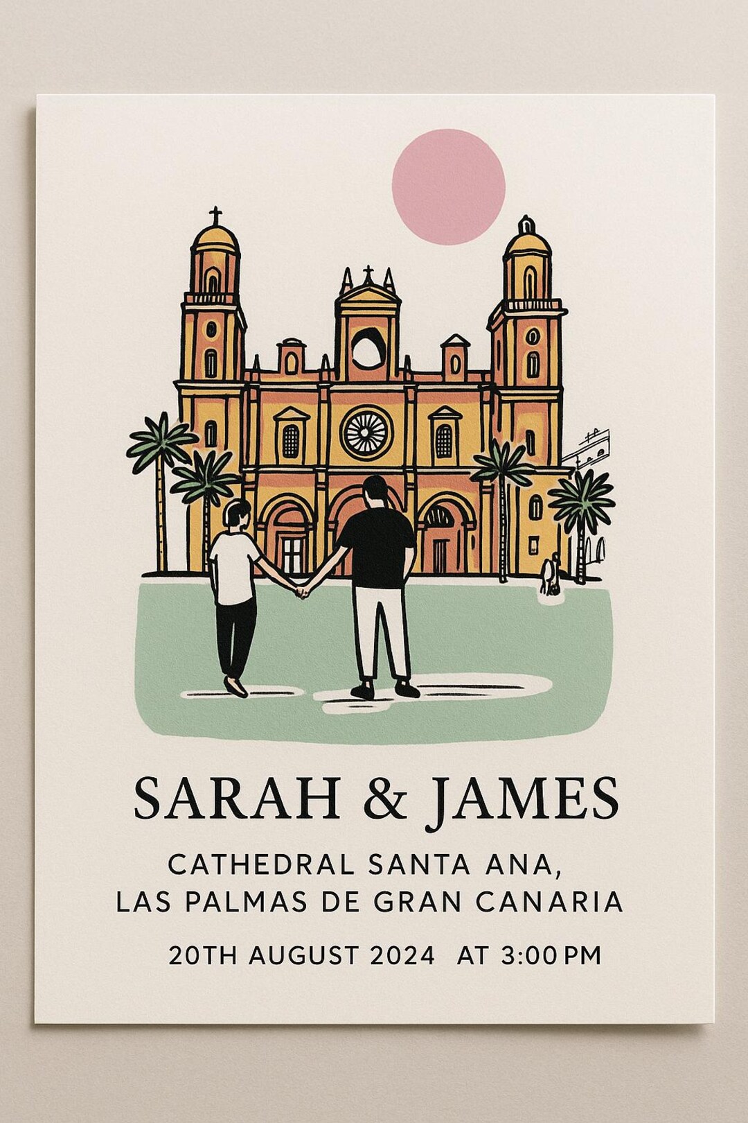 Personalized Wedding Invitation · Custom City Illustration · Unique ...