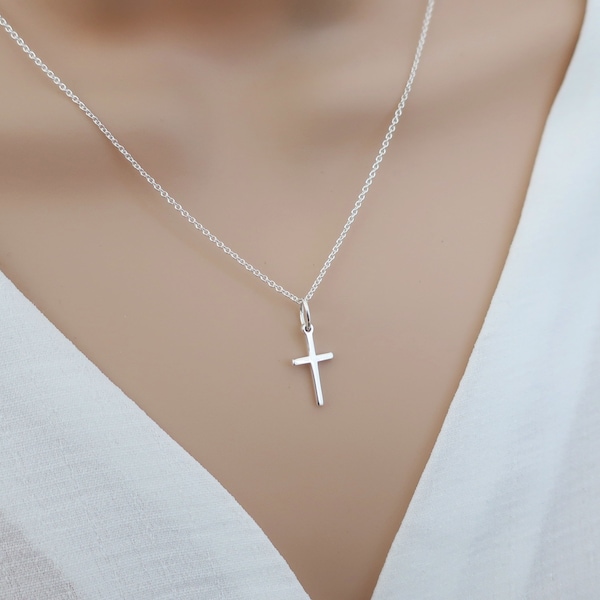 Small Cross Necklace - Etsy