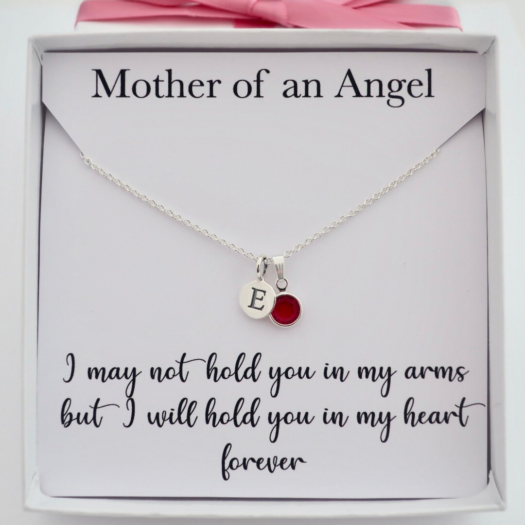 Baby Loss Gift, Baby Memorial Necklace, Mama of an Angel, Personalised ...