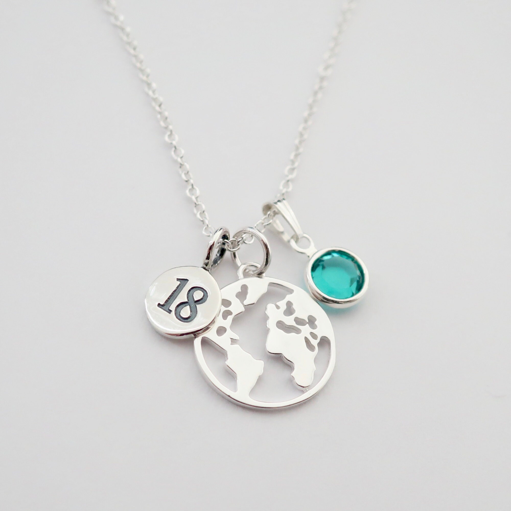 Sterling Silver 18th Birthday Necklace Jewelry Gifts for Her Women, 18 ...
