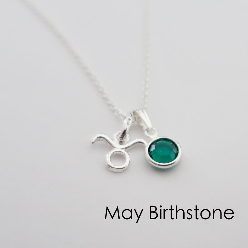 Sterling Silver Taurus Pendant Necklace Zodiac Star Sign | Etsy