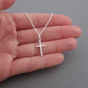 Small Cross Necklace, Sterling Silver Cross Necklace Women, Cross ...