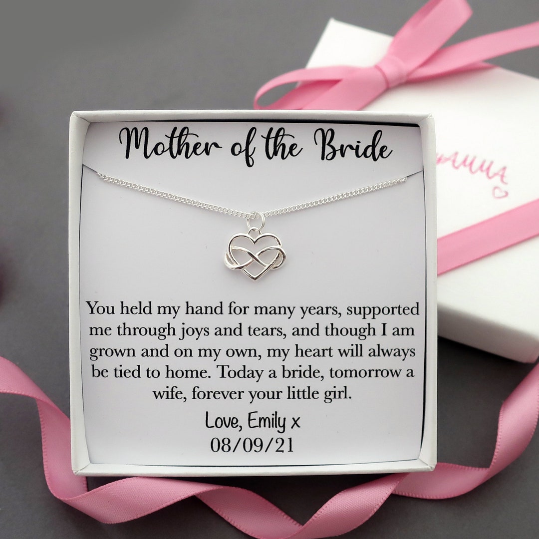Mother of the Bride Gift Necklace Jewellery From Daughter Bride for Mum ...