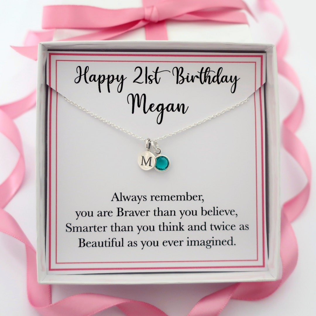 21st Birthday Gift for Her Daughter Girl, 21st Birthday Necklace ...