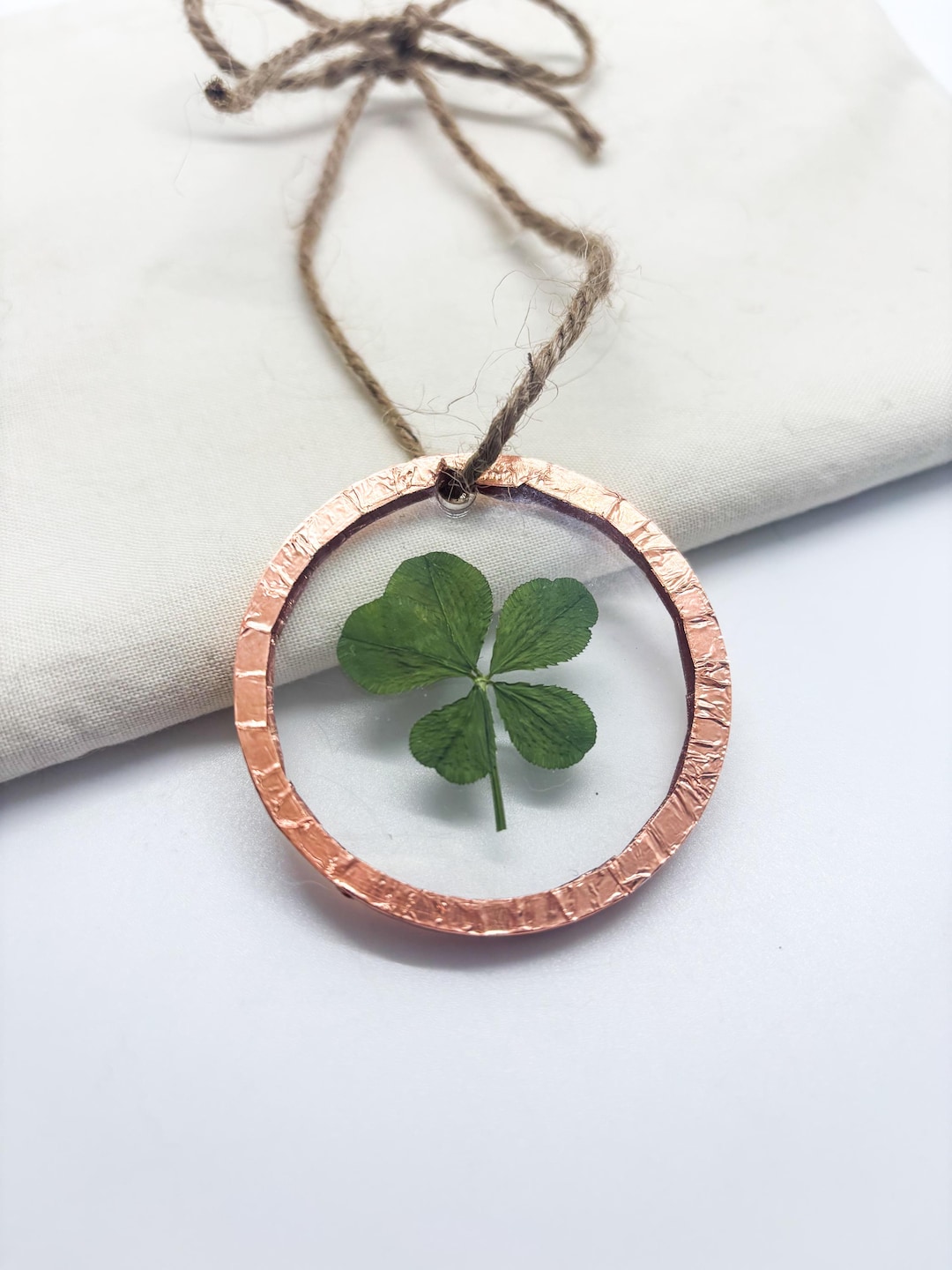 Pressed FIVE Leaf Clover Ornament, Lucky Clover Gift For, Fathers Day ...