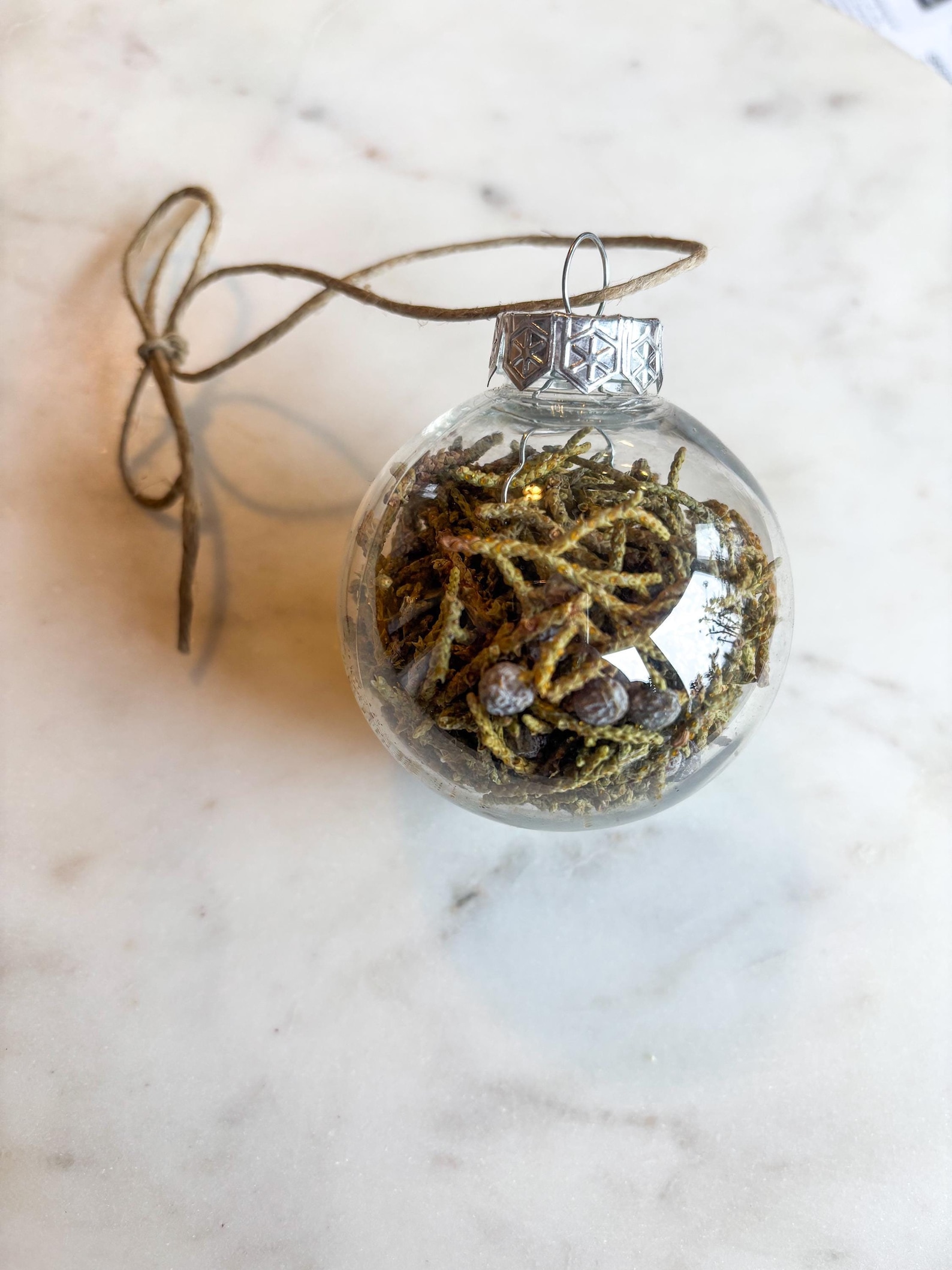 Dried Nature Ornament, Juniper & Berries, Christmas Tree Ornament ...