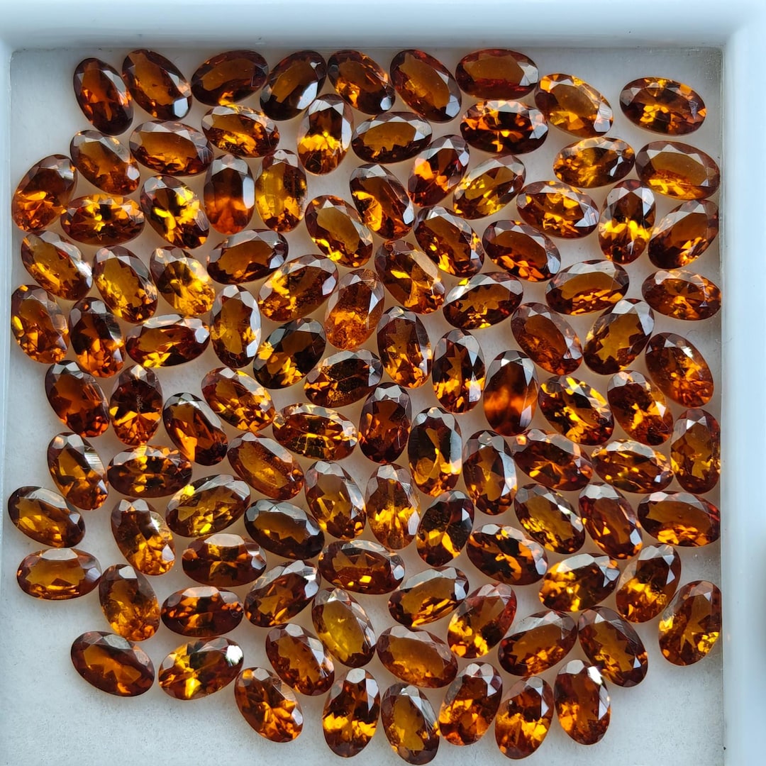 102 Pcs Natural Spessartite Garnet Lot, 26.60 Ct Total | 3x5 Mm Oval ...
