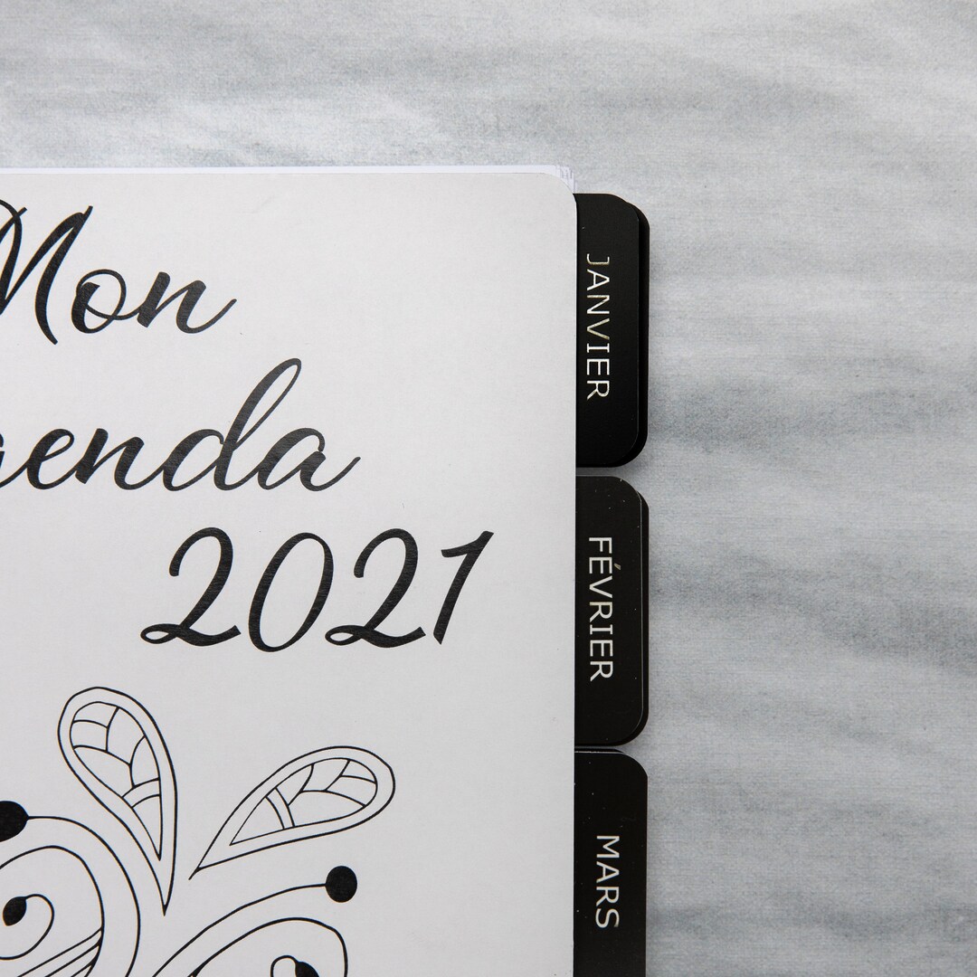 MONTHLY STICKER TABS L Separator L Organization L Planner L - Etsy