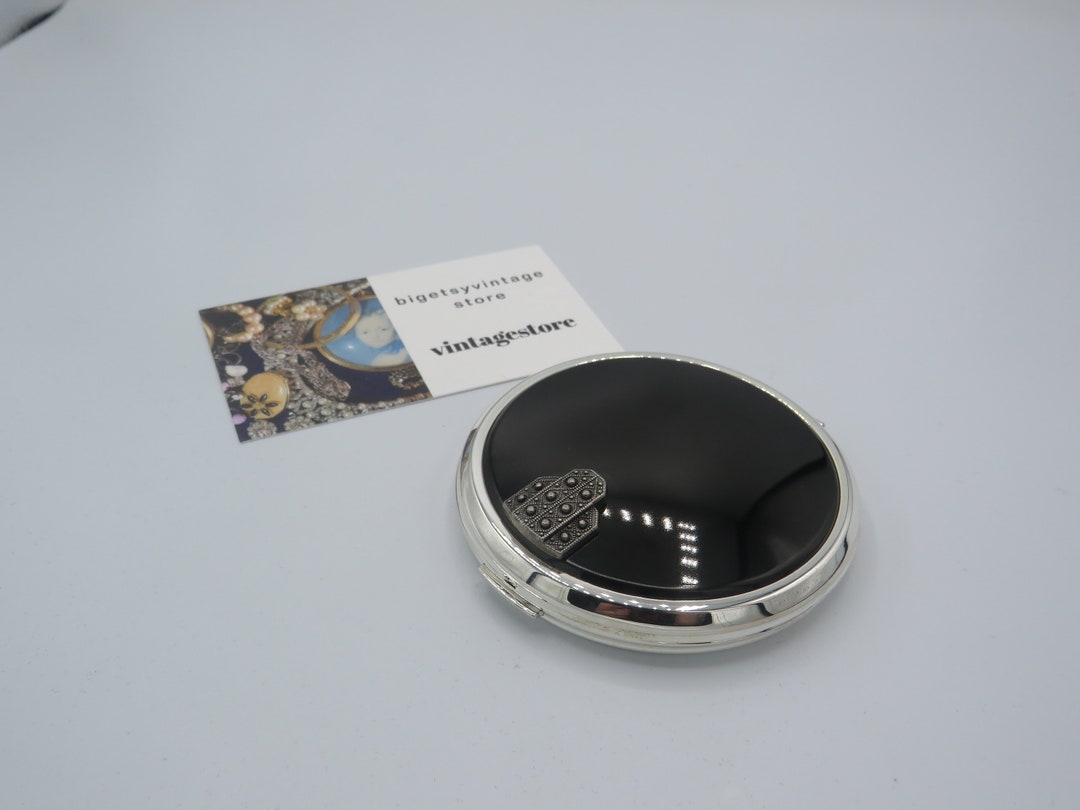 STRATTON Stunning Vintage Silver Tone Compact Mirror/ Powder - Etsy