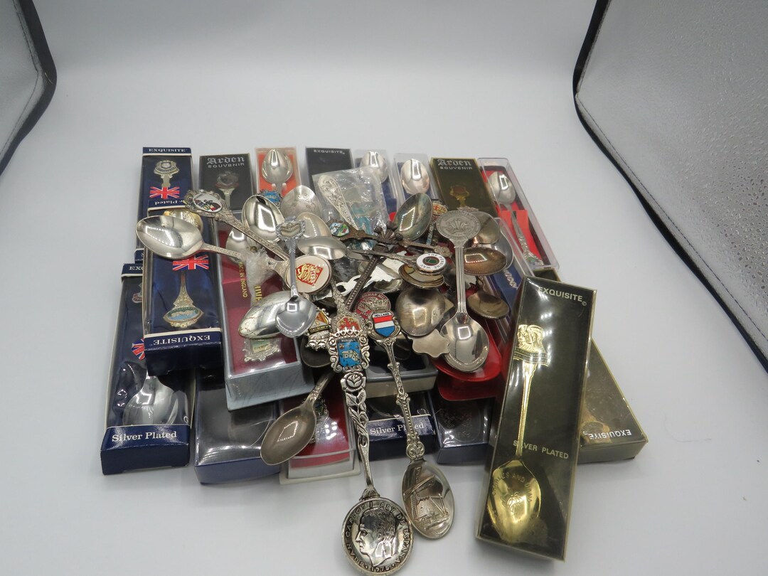 Amazing Collection of 45 Souvenir Spoons, Perfect for Any Collector or ...