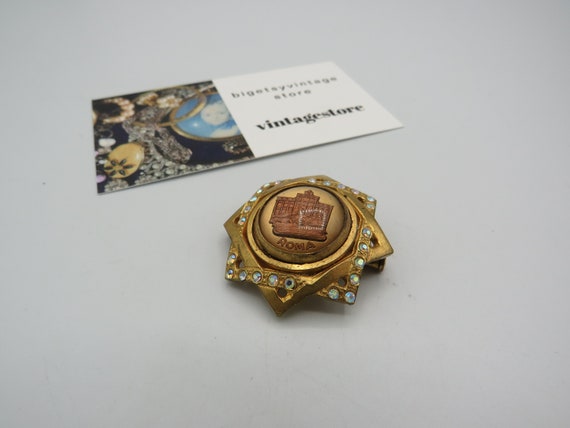 spectacular 1950's vintage gold tone brooch, trombone… - Gem