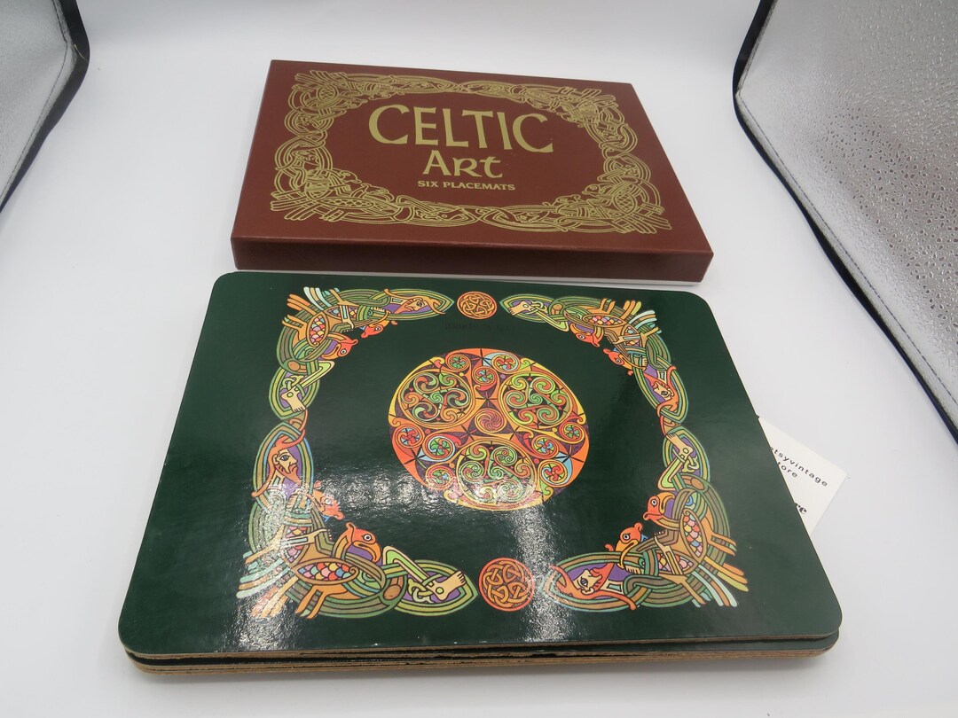Amazing Set of 6 Celtic Art Place Mats in the Original Box, Lovely ...