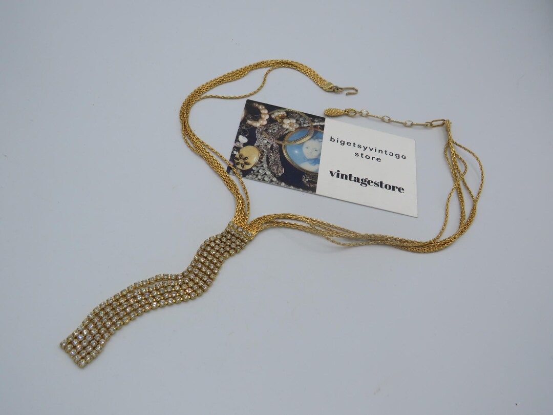 Stunning Vintage Gold Tone Multi Strand Necklace, Immaculate Condition ...