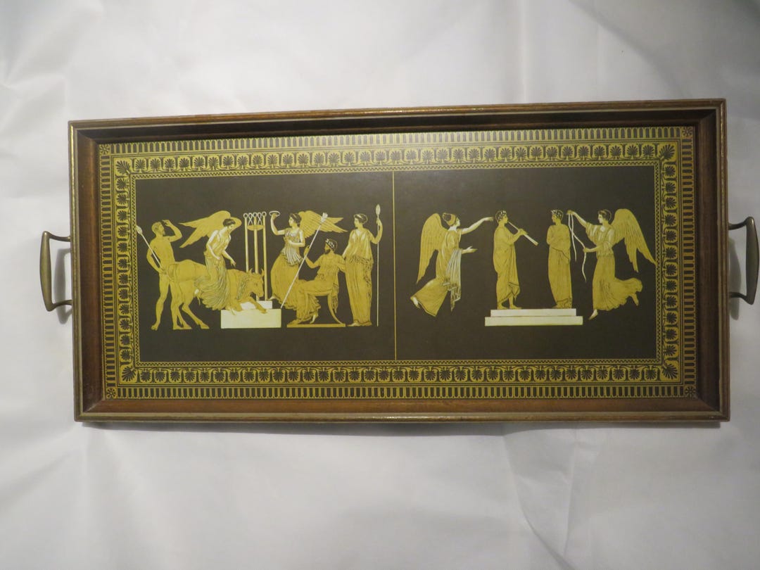 Spectacular Large Vintage Greek Platter / Serving Tray, Amazing ...