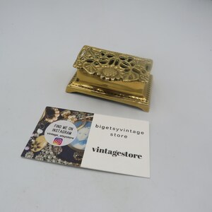 Stunning Vintage Solid Brass Stamp Box, Lovely Condition, 3-inches in ...