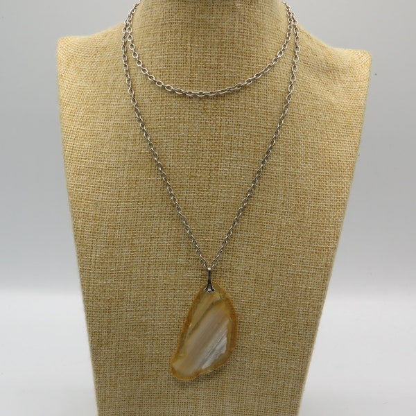 Large Stone Pendant - Etsy