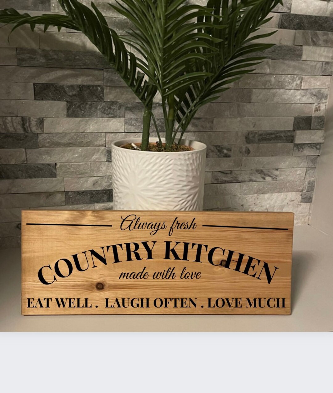 Country Kitchen Wood Sign/made With Love/home Decor Wood Sign ...