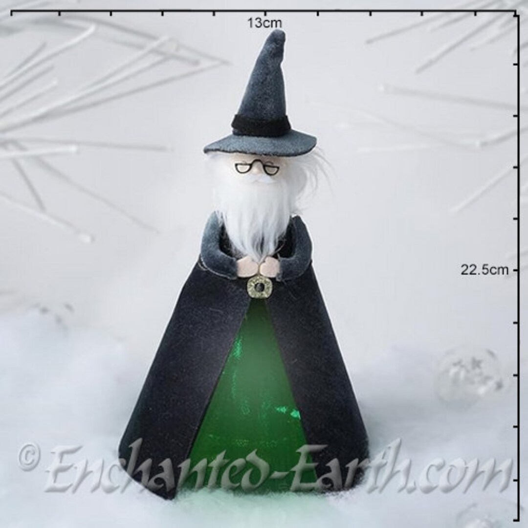 New Handmade Enchanted World Light-up Wizard 20cm - Etsy