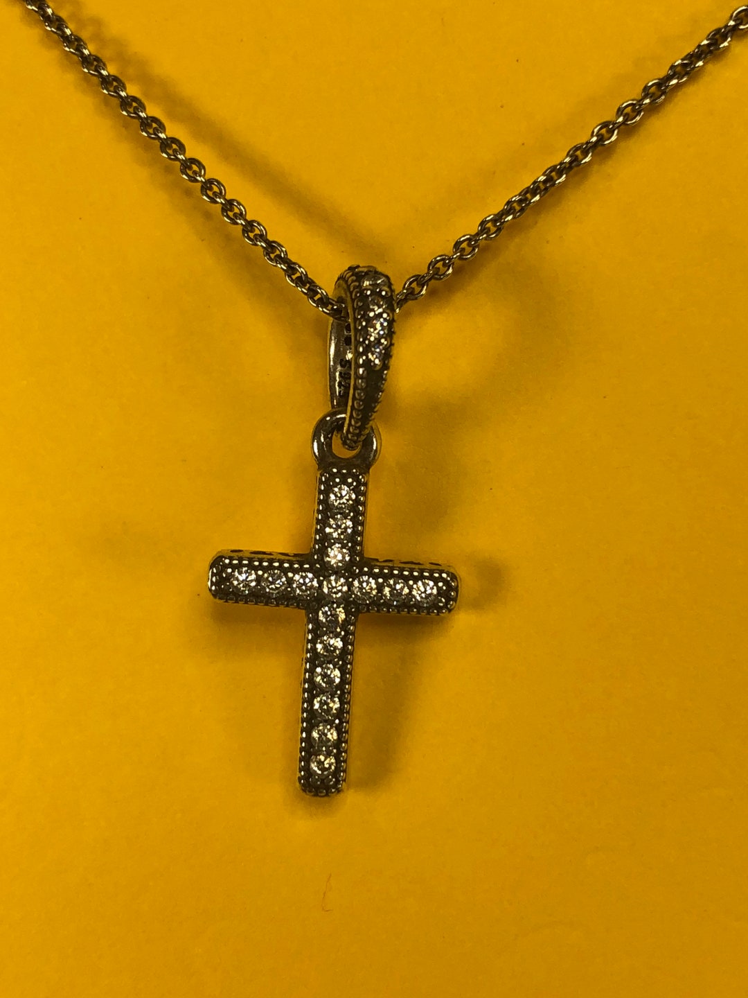 Vintage Sterling Pandora Cross Pendant - Etsy