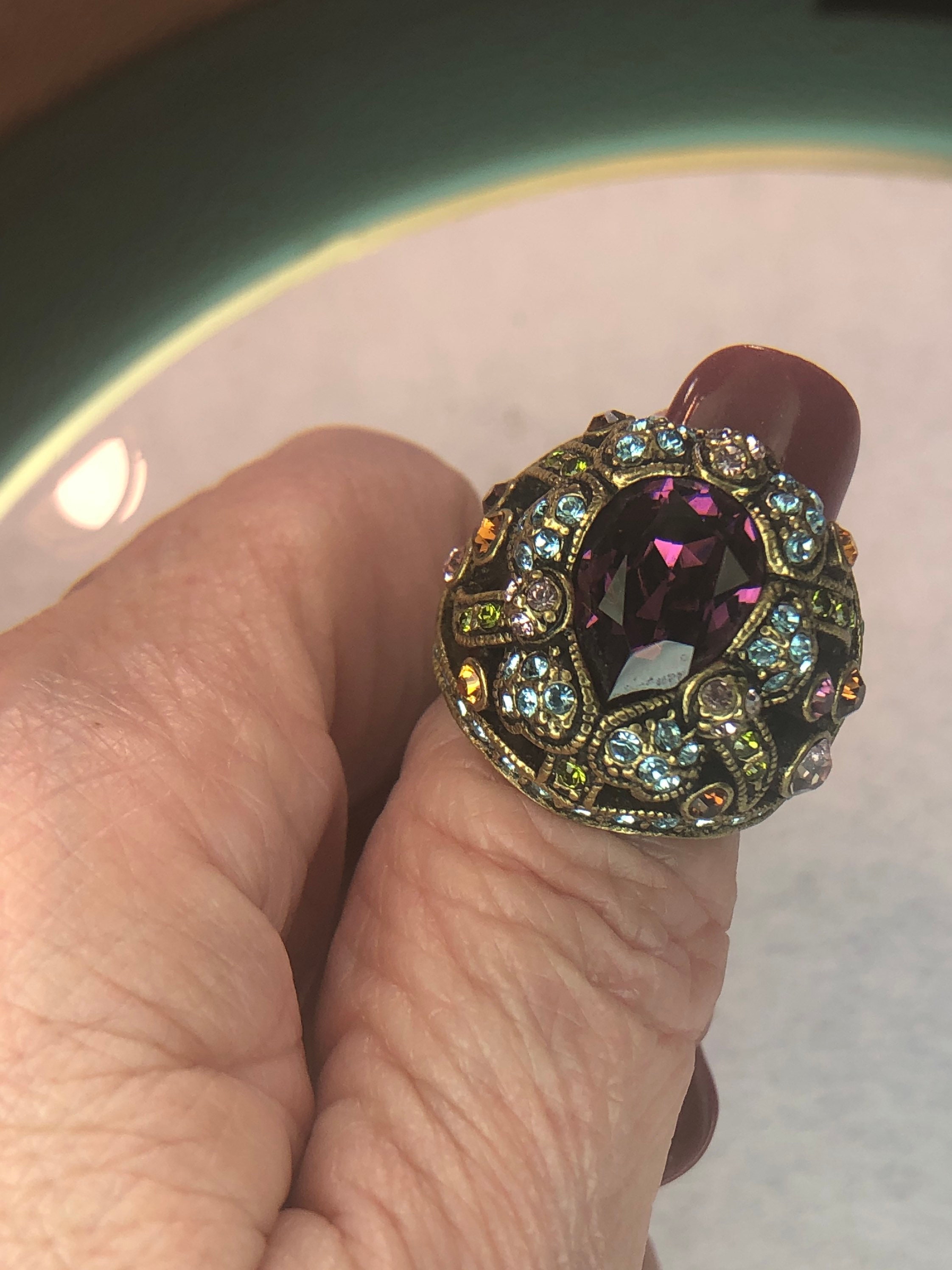 Vintage Heidi Daus Statement Ring | Etsy