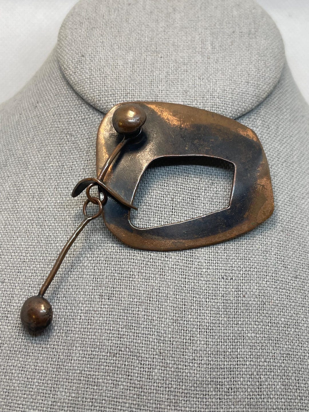 Vintage Art Smith Copper Brooch - Etsy