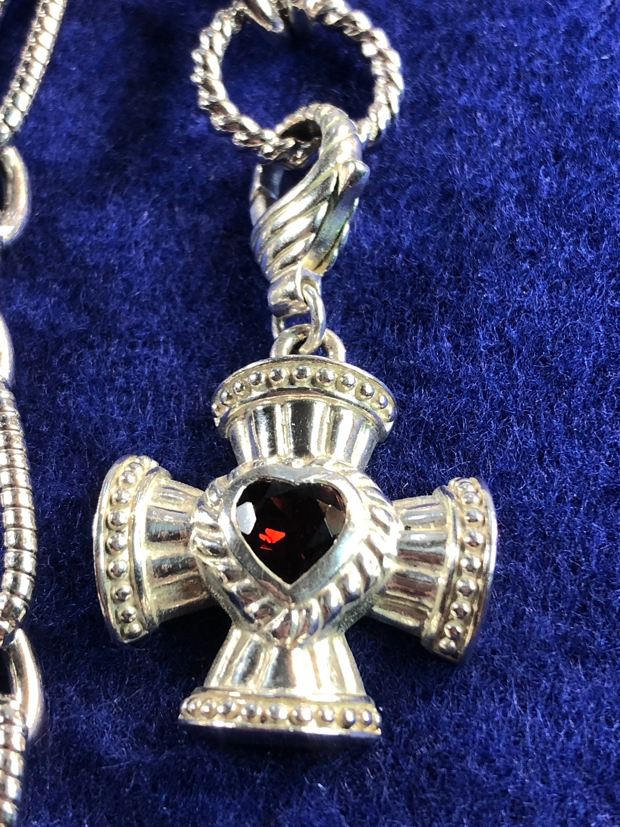 Vintage Judith Ripka Sterling Necklace With Maltese Cross | Etsy