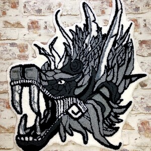 Handmade Punch Needle Quetzalcoatl Dragon Tufted Rug - Etsy UK