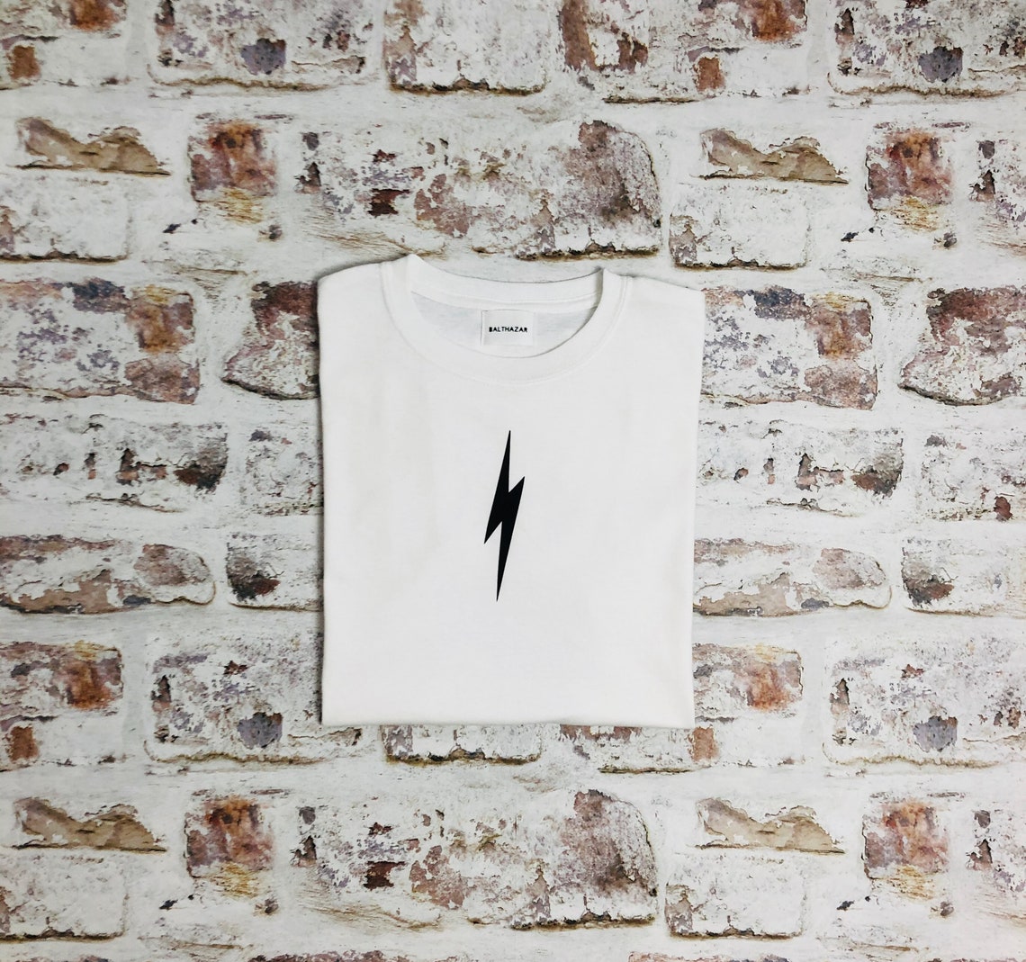 Einfarbiges Blitz T-Shirt - Etsy.de