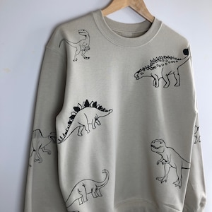 Mega Dinosaur Sweatshirt- Novelty Print - Unisex- Customisable ...