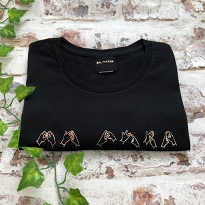 Be Kind Sign Language T-shirt Hand Drawn BSL - Etsy UK