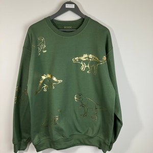Mega Dinosaur Sweatshirt- Novelty Print - Unisex- Customisable ...