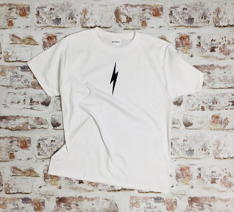 Einfarbiges Blitz T-Shirt - Etsy.de
