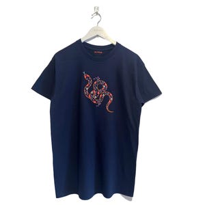 Floral Embroidered Snake T-shirt- Customisable - Etsy