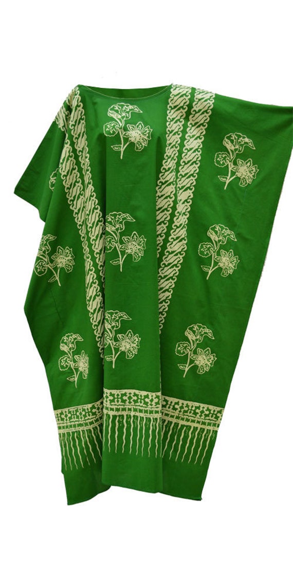 JAVA 100% Cotton Hand Made Kaftan Dress Floral Print | Etsy