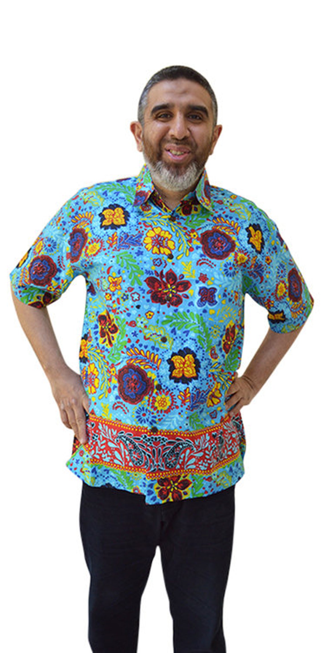 RAFFLESIA Designer Handmade Cotton Batik Top Hawaii Shirt Mens - Etsy