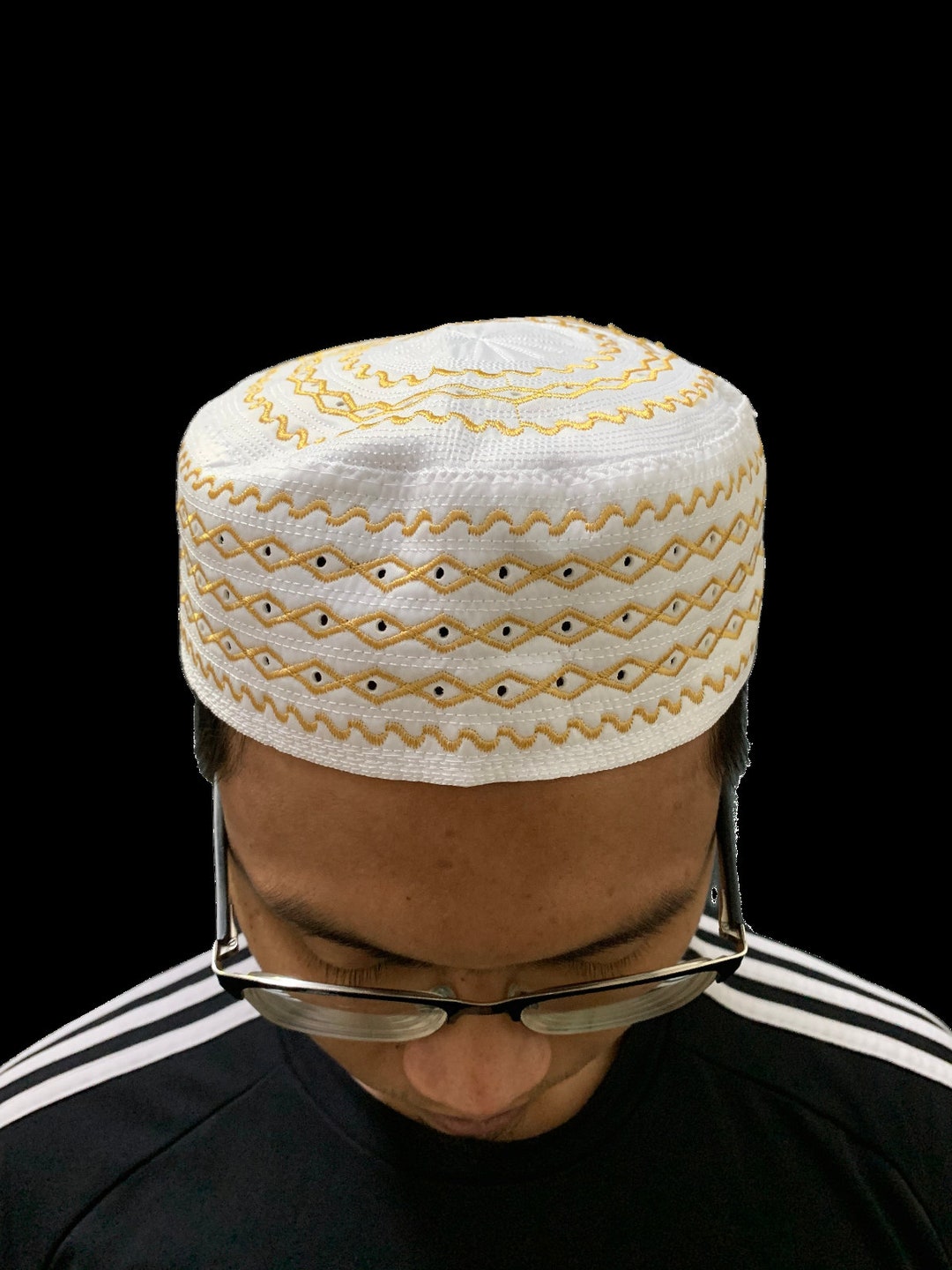 Muslim Prayer Hat Golden Diamond Embroidery Mens Boys Head - Etsy